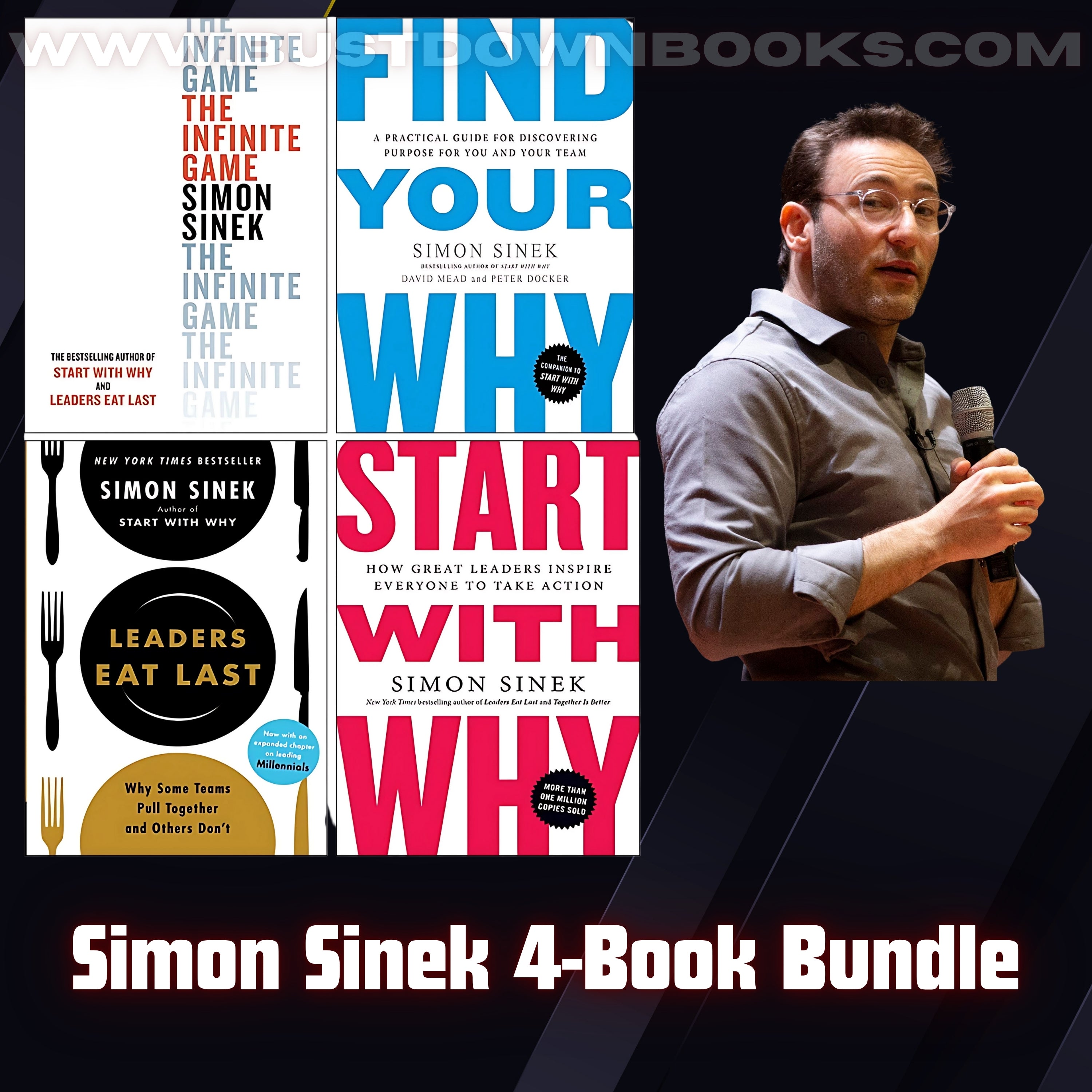 Simon Sinek 4-Book: Bust-Down Books Bundle