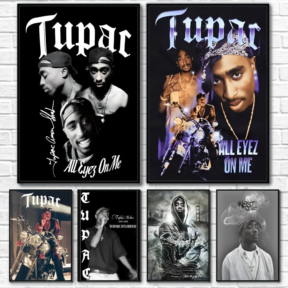 Tupac Shakur Poster Set – 2Pac Wall Art for Hip-Hop Bedroom & Studio ...