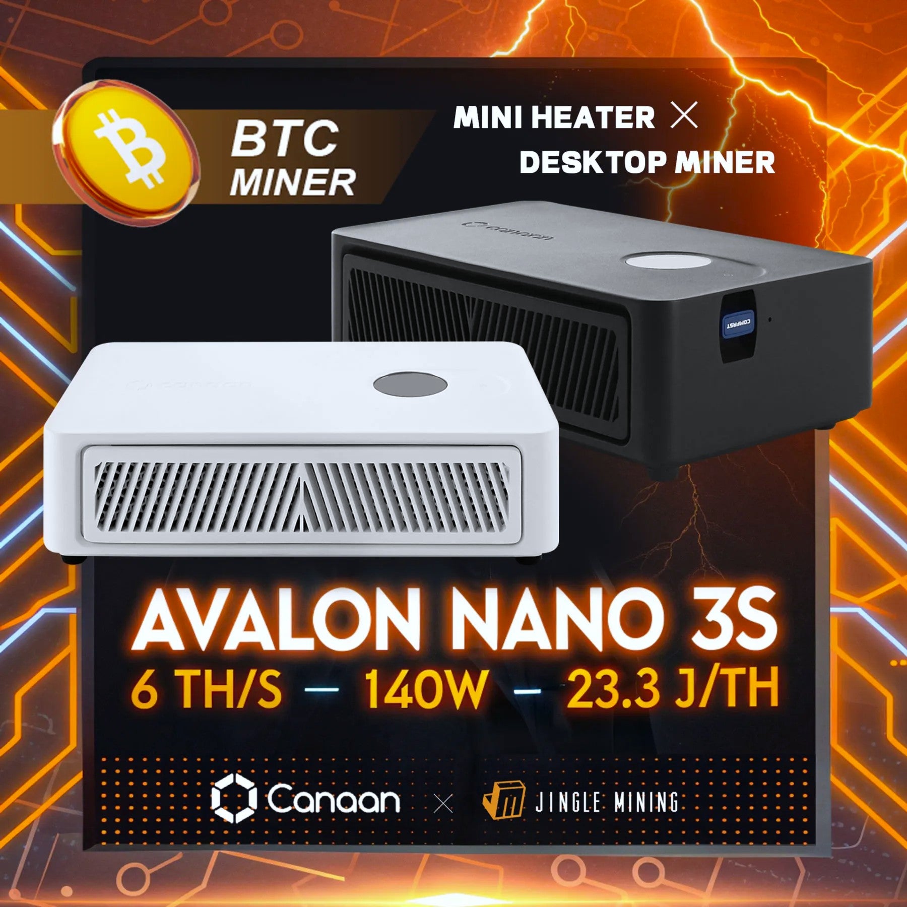 Avalon Nano 3S Bitcoin Miner | 6TH/s 140W Home ASIC Heater – Bust-Down ...